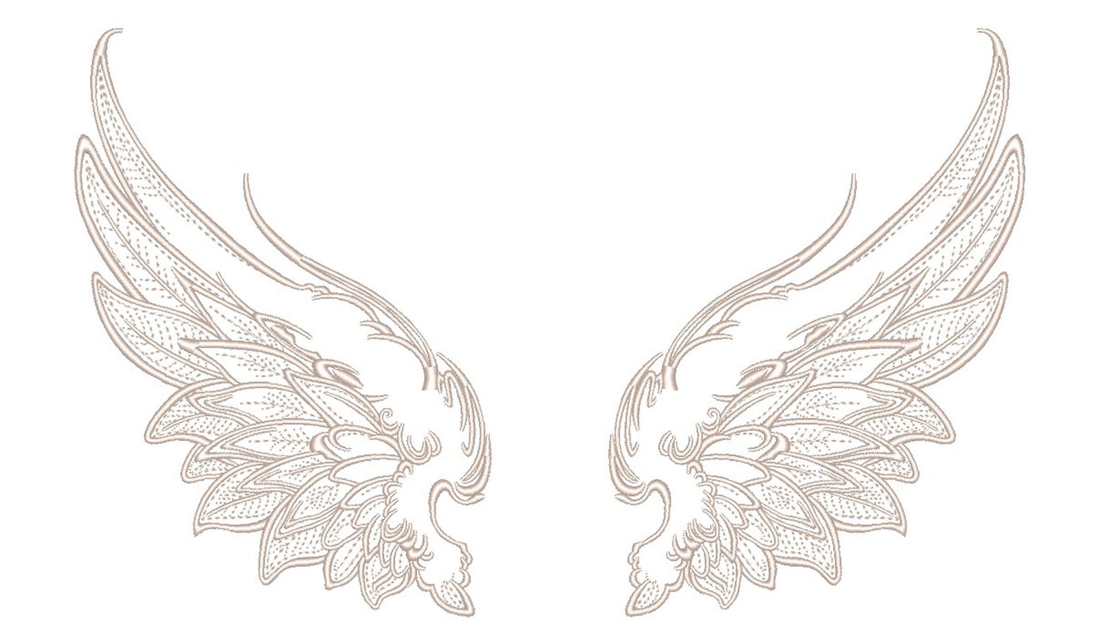 Wings Embroidery Design 3 Sizes Instant Download - Etsy