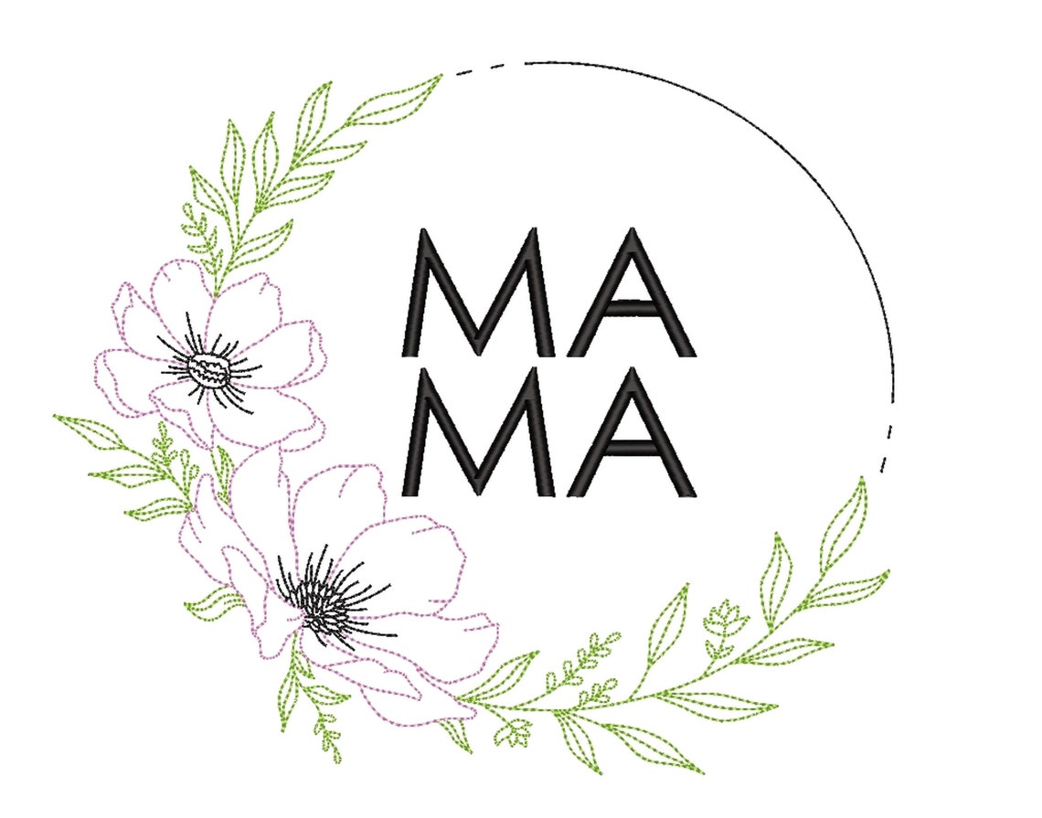 Mama Embroidery Design Mothers Day Embroidery File 5 Sizes - Etsy