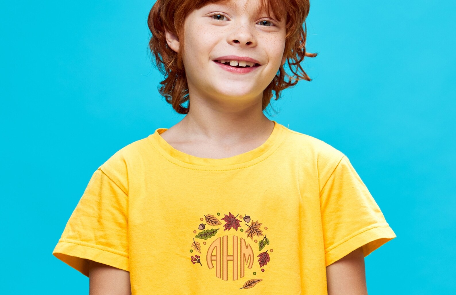 Fall Monogram Machine Embroidery Design Autumn Leaves | Etsy