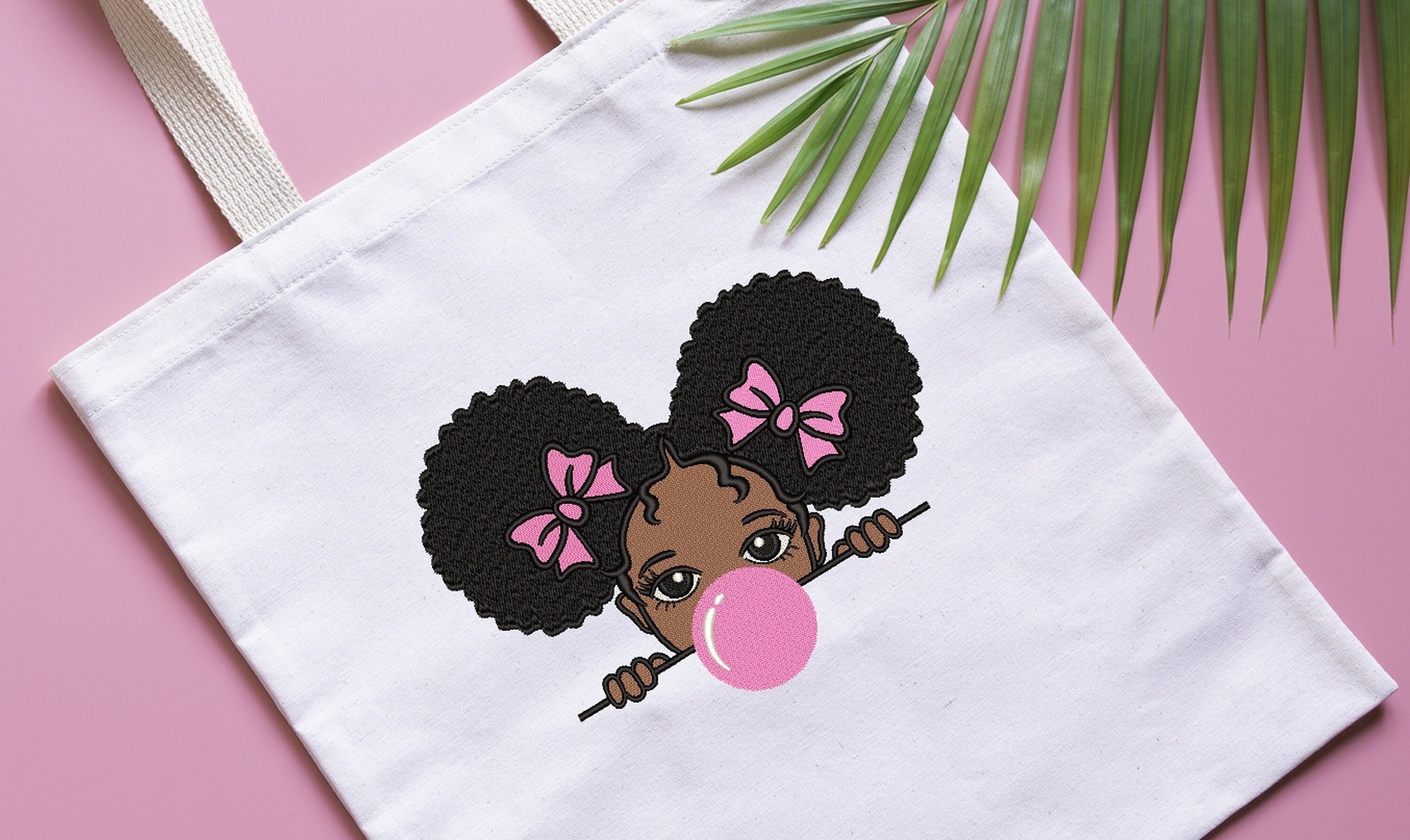 Black Girl Embroidery Design 4 Sizes Instant Download - Etsy