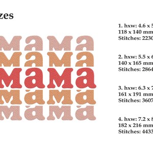 Mama Embroidery Design, Mothers Day Embroidery File, 4 Sizes, Instant ...