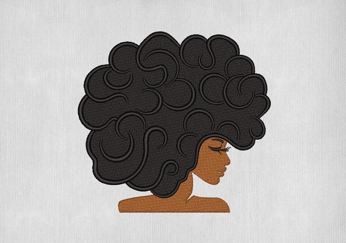 Beautiful African American Woman Embroidery Design 4 sizes | Etsy