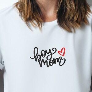 Boy Mom Embroidery Design, Mom Life Embroidery File, 5 Sizes, Instant ...