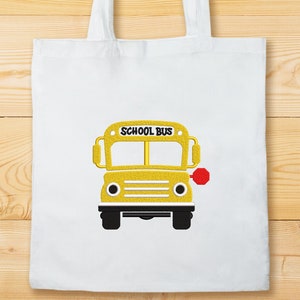 School Bus Embroidery Design, School Bus Drive Embroidery File, 3 Sizes ...