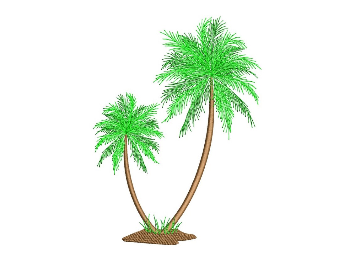 Palm Tree Embroidery Design, Summer Beach Embroidery Design, 5 Sizes ...
