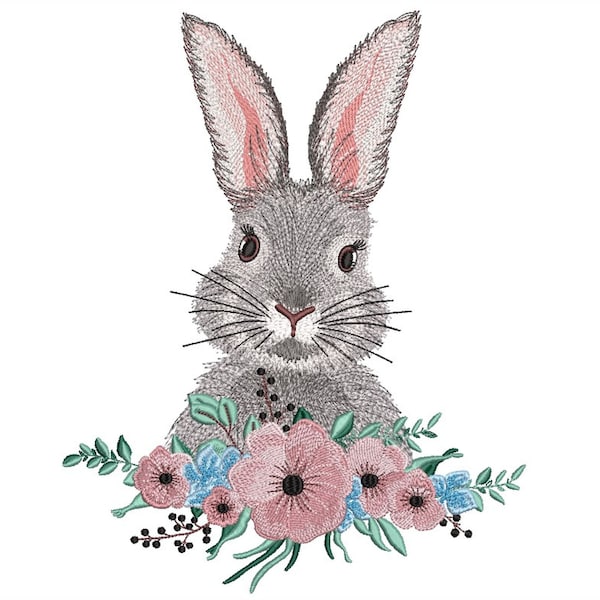 Bunny Embroidery - Etsy