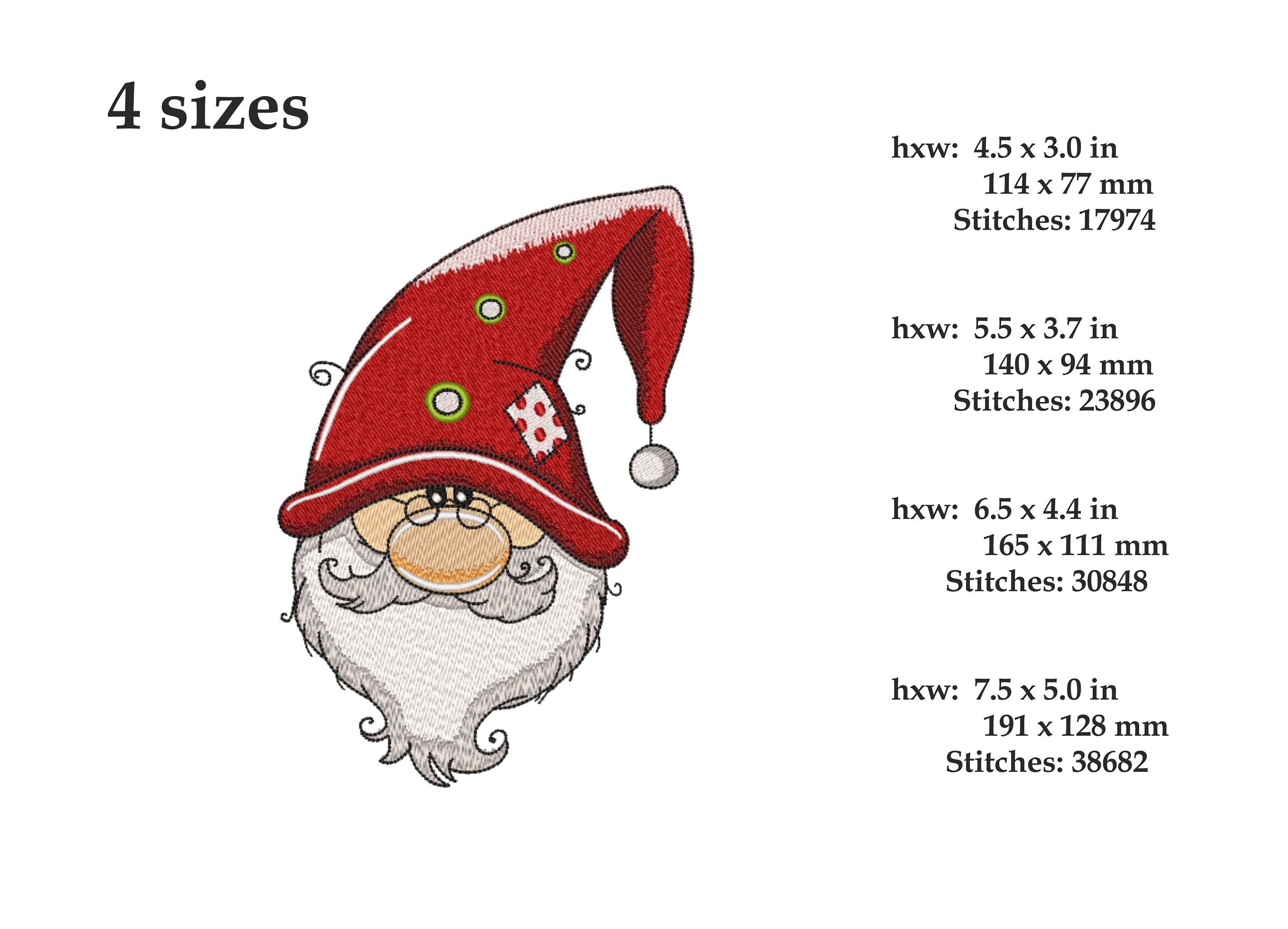 Gnome Machine Embroidery Design Christmas Embroidery Design - Etsy