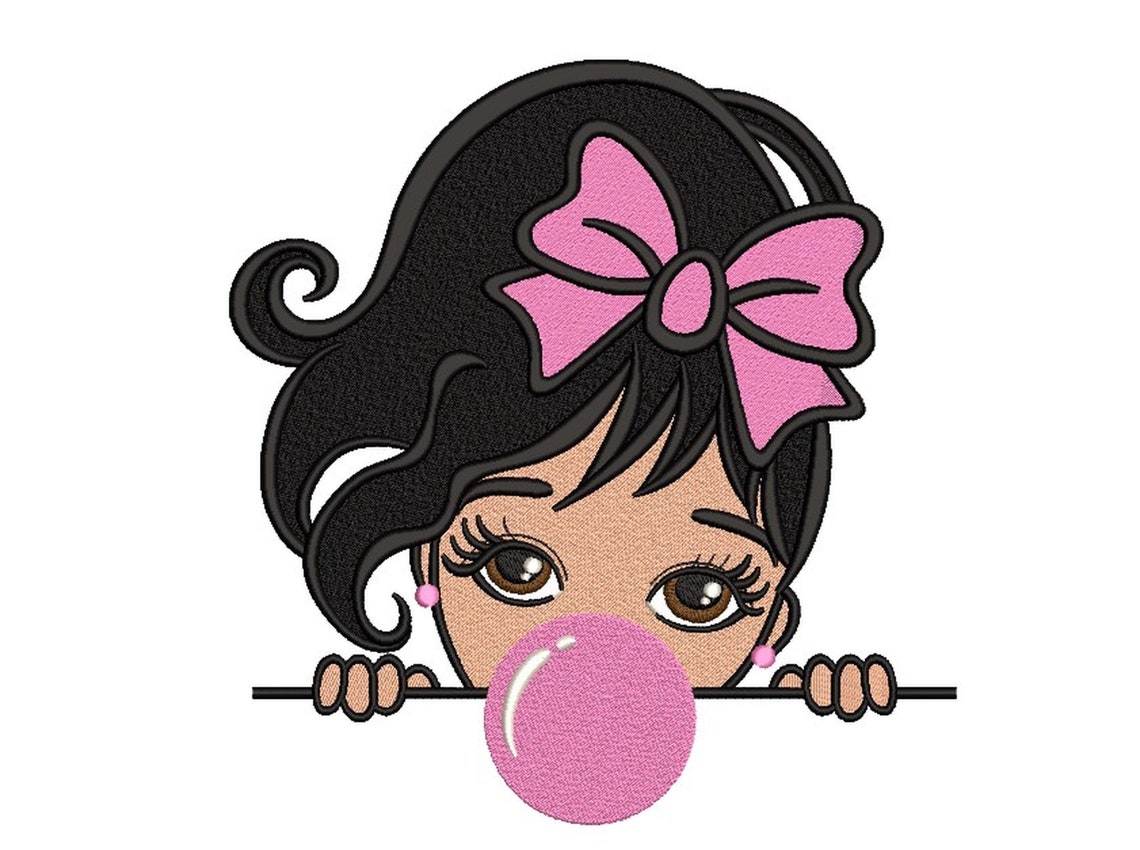 Girl Embroidery Design 4 Sizes Instant Download - Etsy