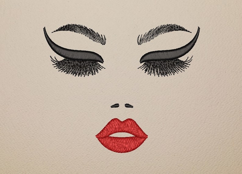 Beautiful Woman Face Embroidery Design Machine Embroidery - Etsy