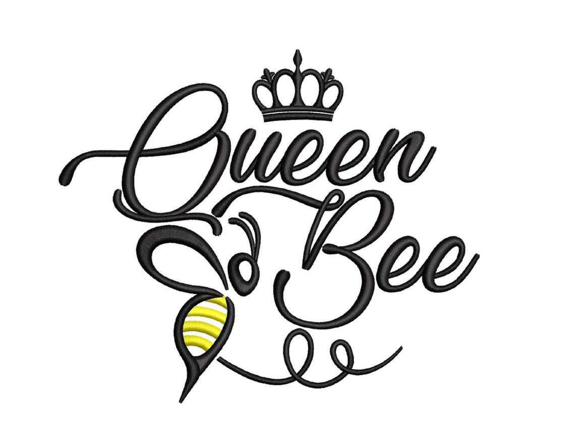 Queen Bee Embroidery Design 5 Sizes Instant Download - Etsy