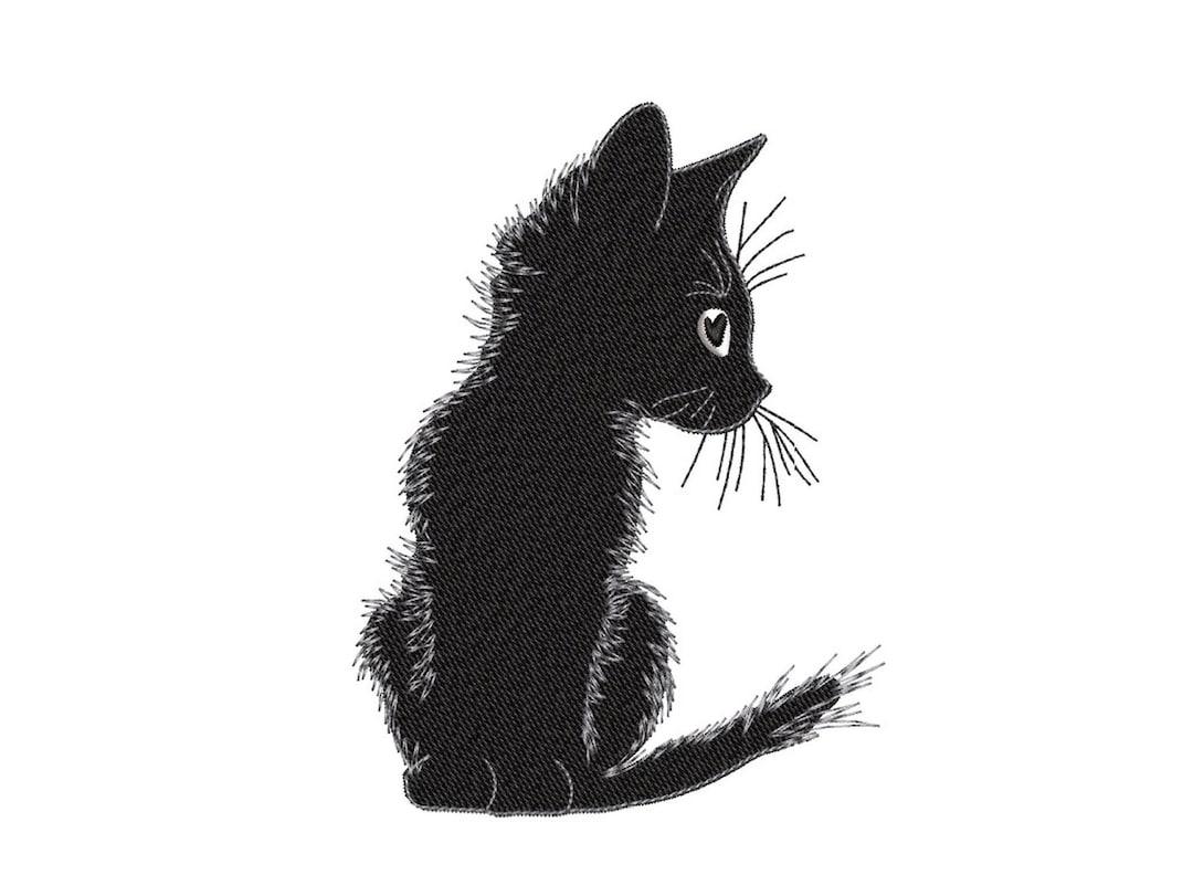 Cat Embroidery Design, Animal Embroidery Design, Kitten, Cat Mama, Cat ...