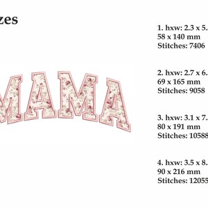 Mama Applique Embroidery Design, 4 Sizes, Instant Download - Etsy