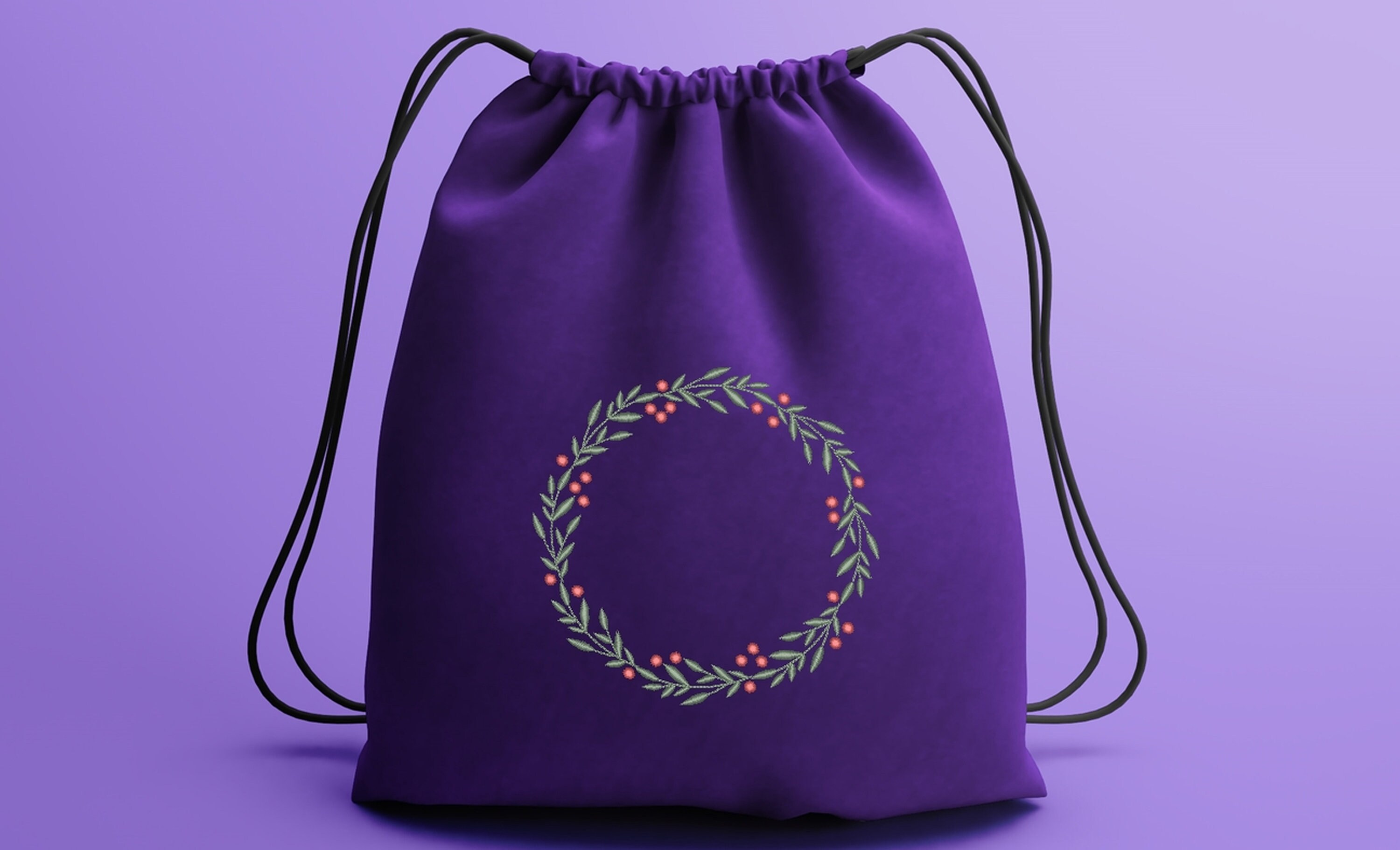 Christmas Wreath Machine Embroidery Design 7 sizes Instant | Etsy