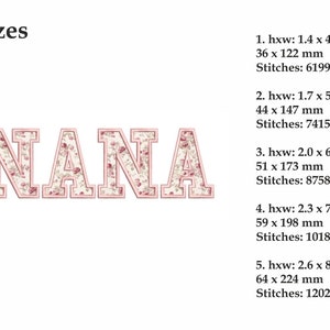 Nana Applique Embroidery Design, 5 Sizes, Instant Download - Etsy