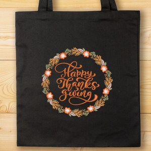 Happy Thanksgiving Machine Embroidery Design, Thanksgiving Wreath ...