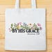 By His Grace Flower Machine Embroidery Design, 3 Sizes, Instant ...