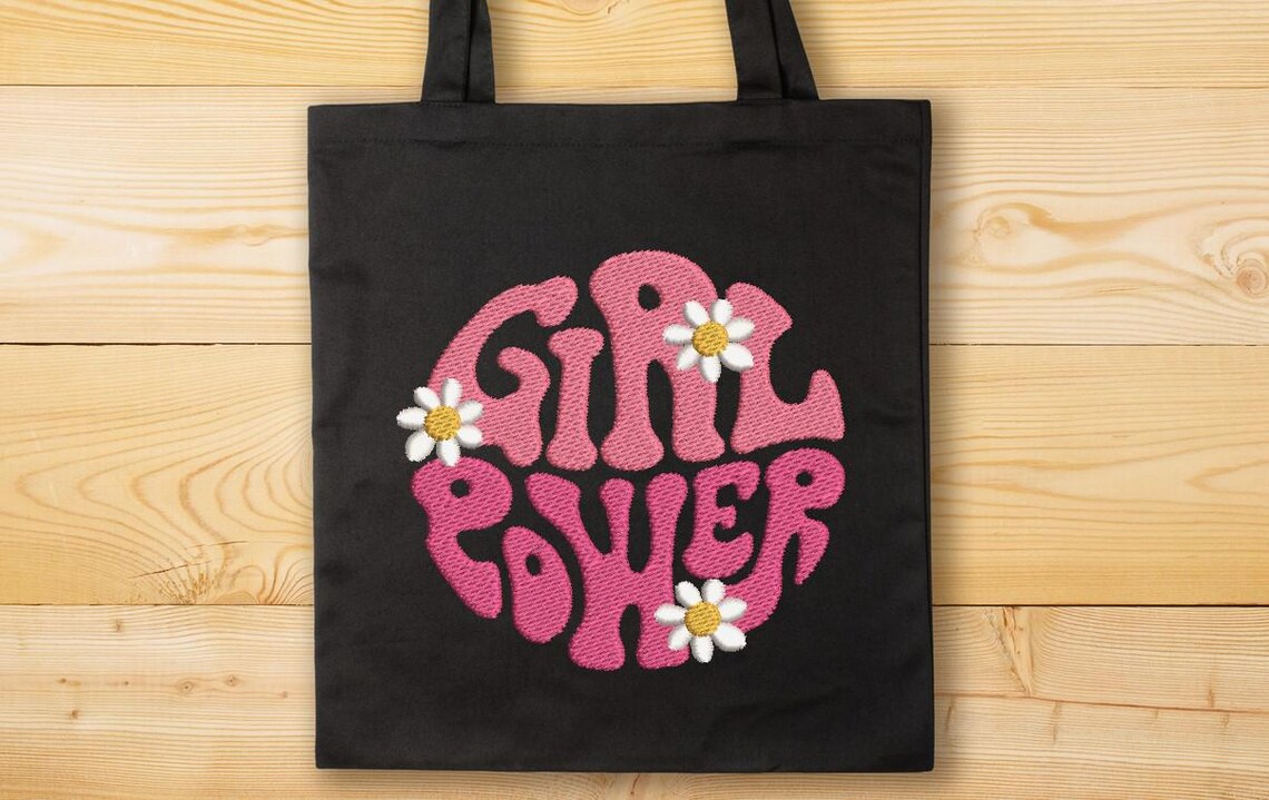 Girl Power Machine Embroidery Design, Women Empowerment Embroidery File ...