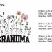 Grandma Flower Embroidery Design, 3 Sizes, Instant Download - Etsy