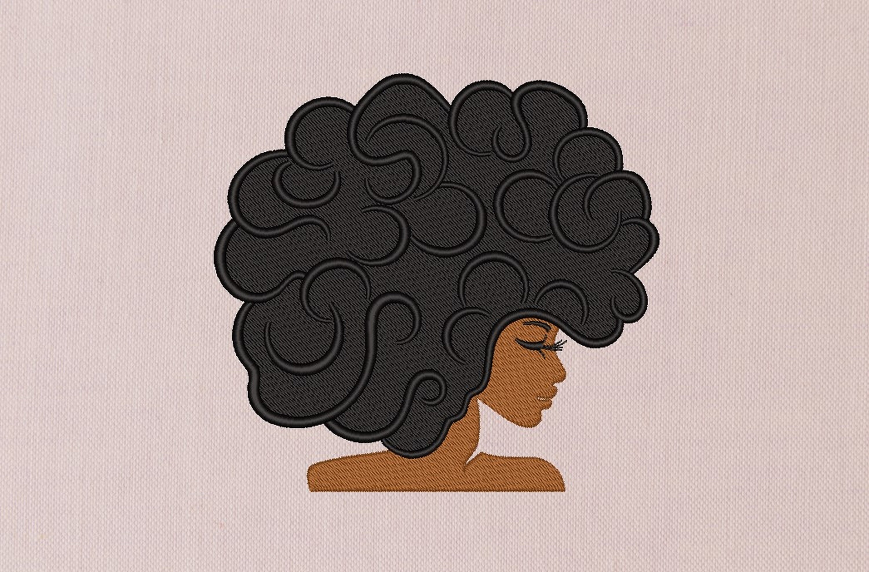 Beautiful African American Woman Embroidery Design 4 sizes | Etsy