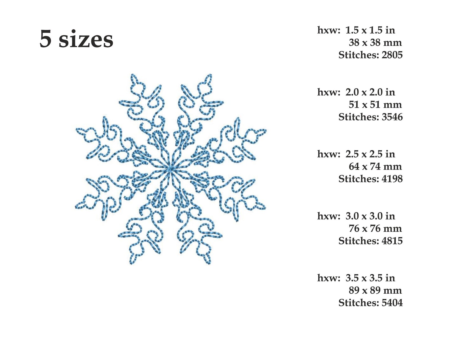 Snowflake Machine Embroidery Design Christmas Embroidery | Etsy