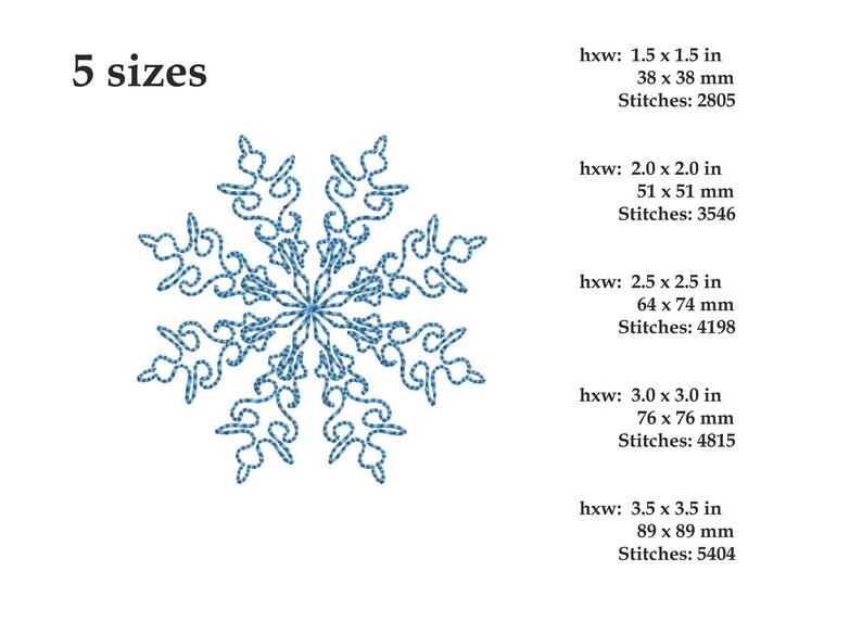 Snowflake Machine Embroidery Design Christmas Embroidery | Etsy