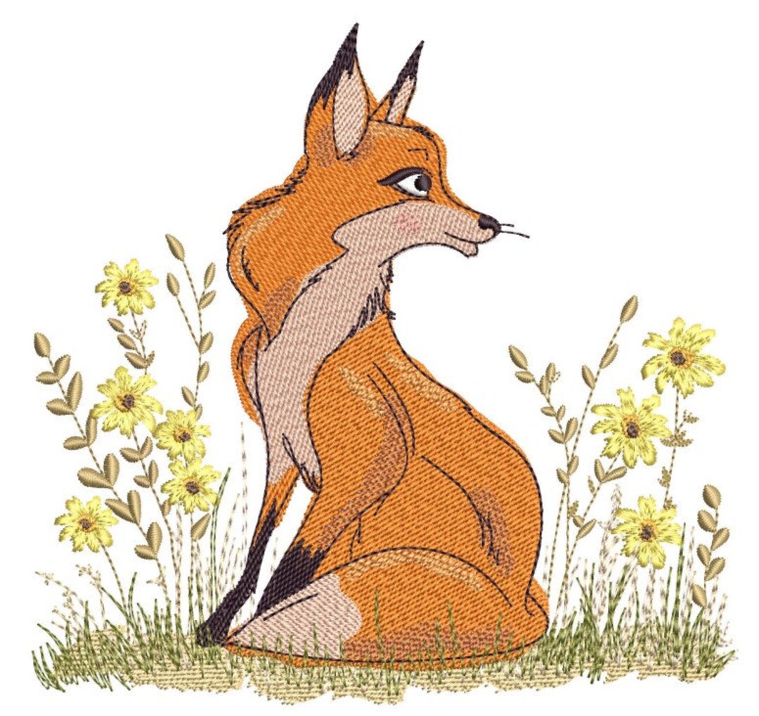 Fox Embroidery Design, 3 Sizes, Instant Download - Etsy