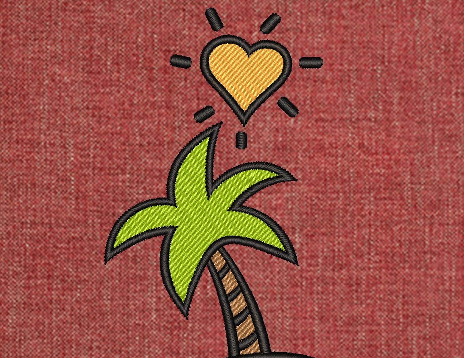 Summer Machine Embroidery Design Beach Embroidery Design | Etsy