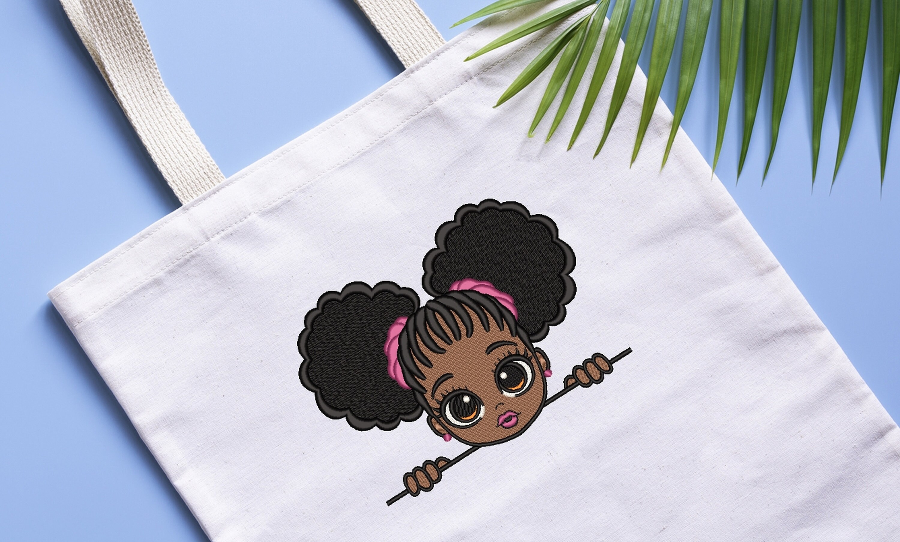 Black Girl Embroidery Design 5 Sizes Instant Download - Etsy