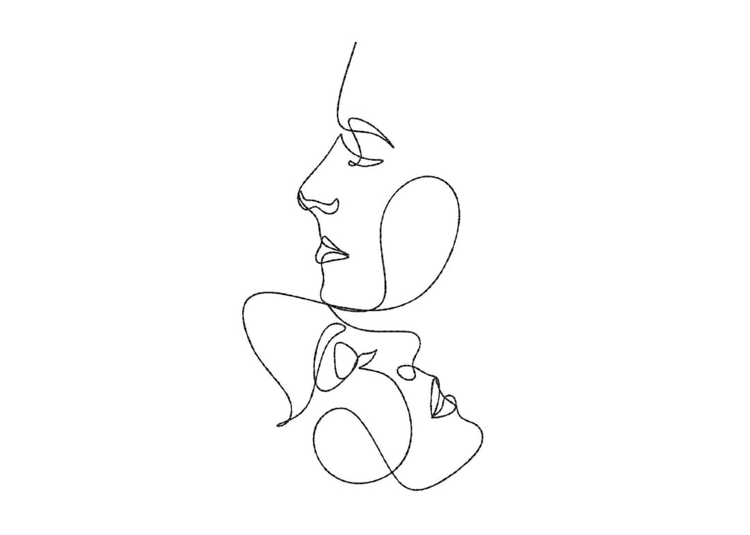 Faces Embroidery Design, 6 Sizes, Instant Download - Etsy