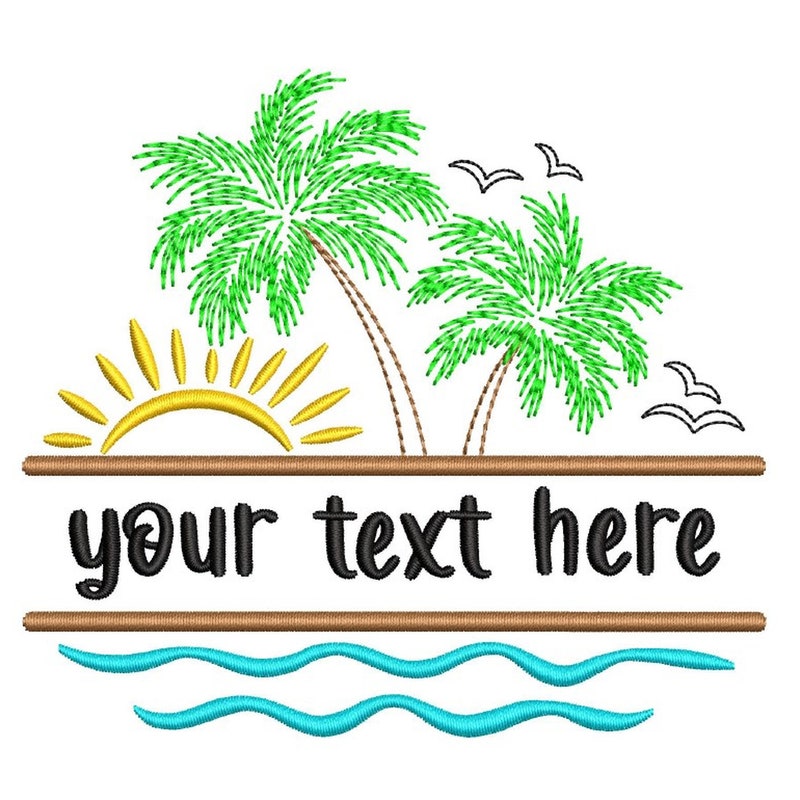 Palm Tree Monogram - Etsy