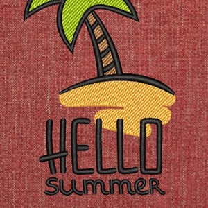 Summer Machine Embroidery Design, Beach Embroidery Design, Instant ...