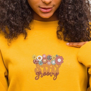 Retro Stay Groovy Embroidery Design, Hippie Summer Embroidery, 4 Sizes ...