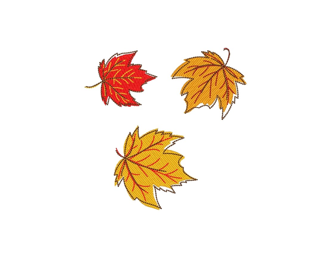 Maple Leaves Machine Embroidery Design Autumn Fall Leaf Embroidery File ...
