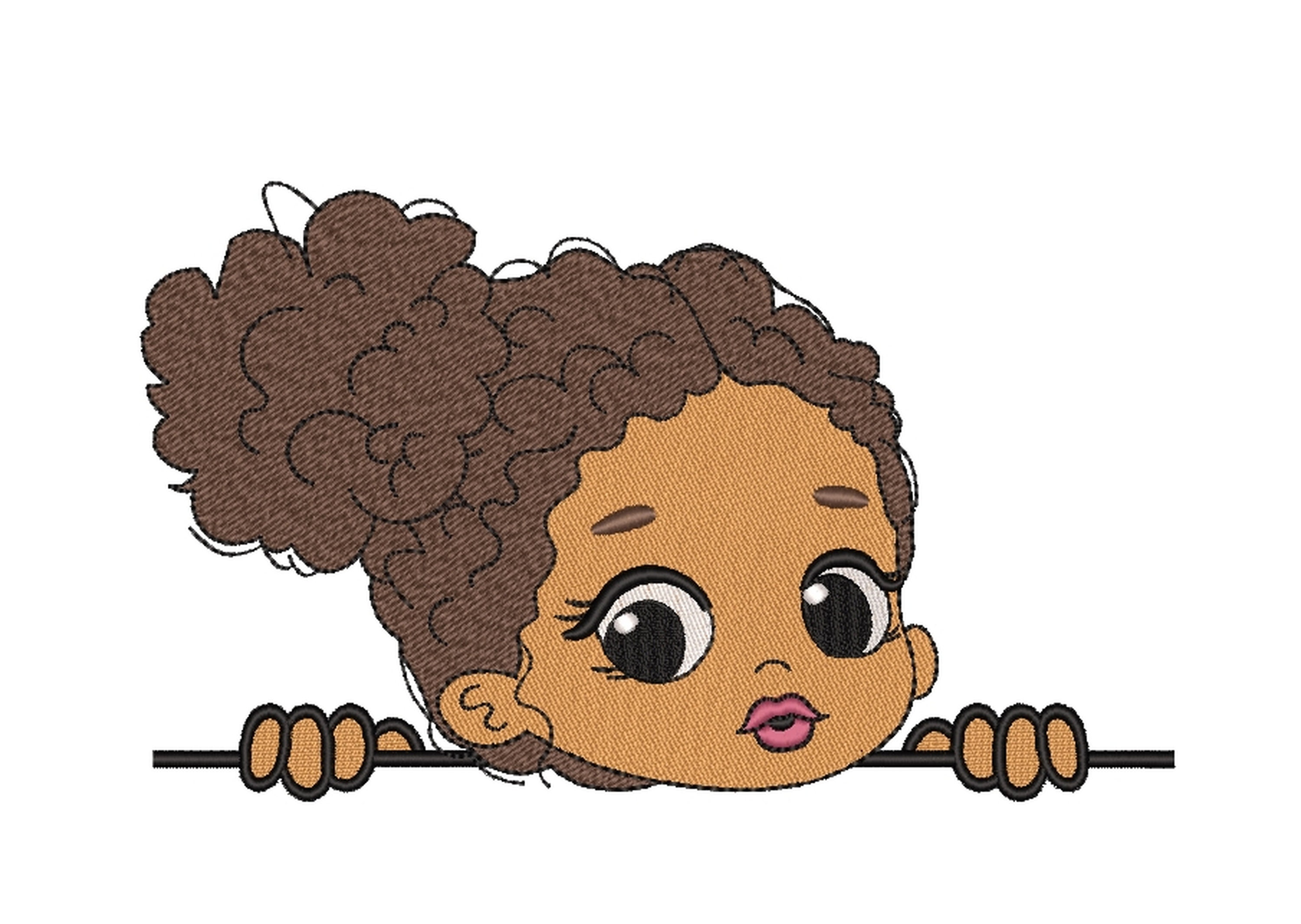 Girl Embroidery Design 5 Sizes Instant Download | Etsy