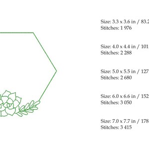 Cactus Frame Embroidery Design, 5 Sizes, Instant Download - Etsy