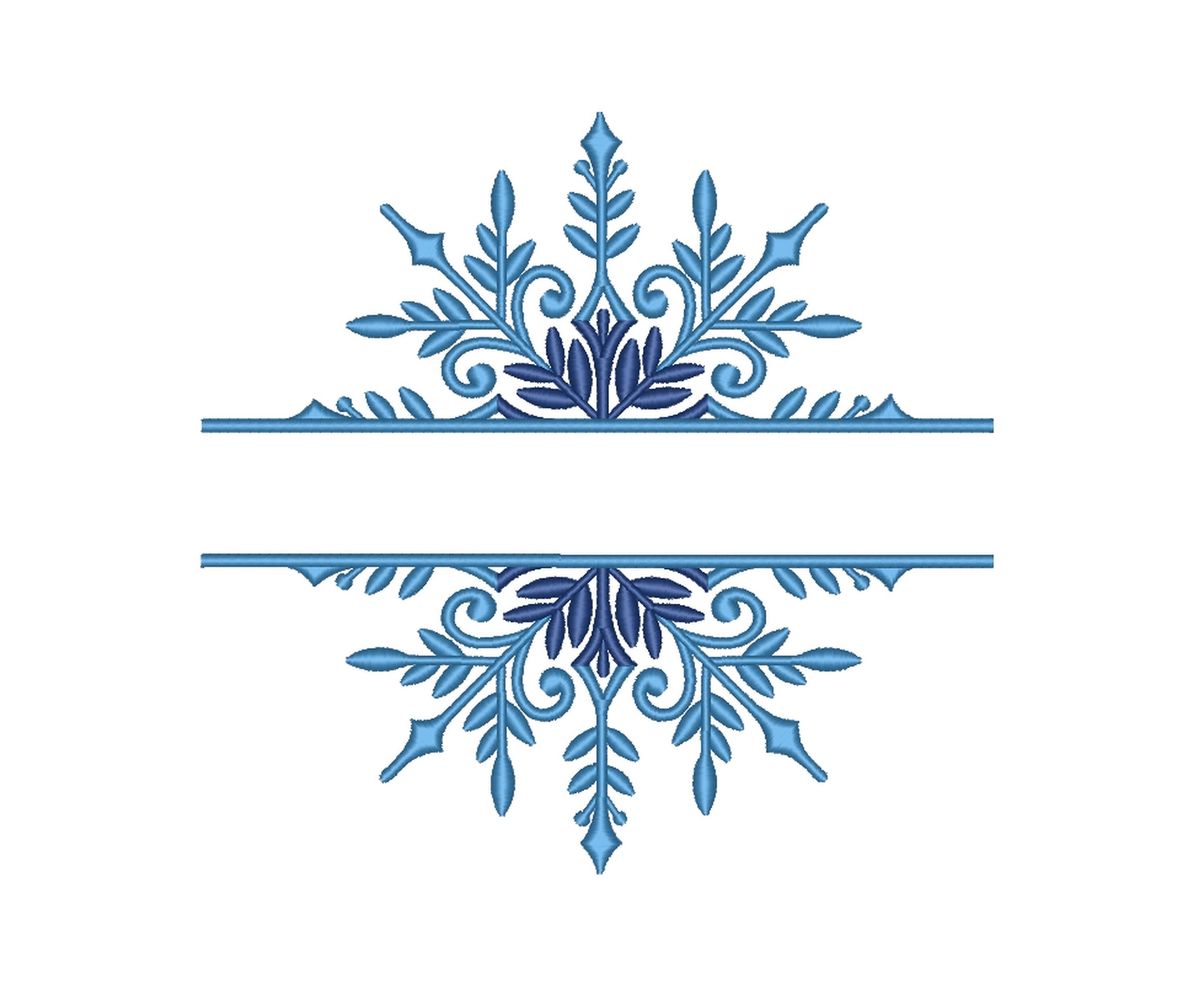 Split Snowflake Embroidery Design 4 Sizes Instant Download - Etsy