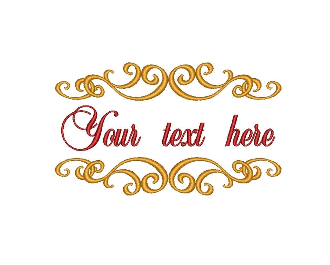 Split Monogram Frame Machine Embroidery Design, 6 Sizes, Instant ...