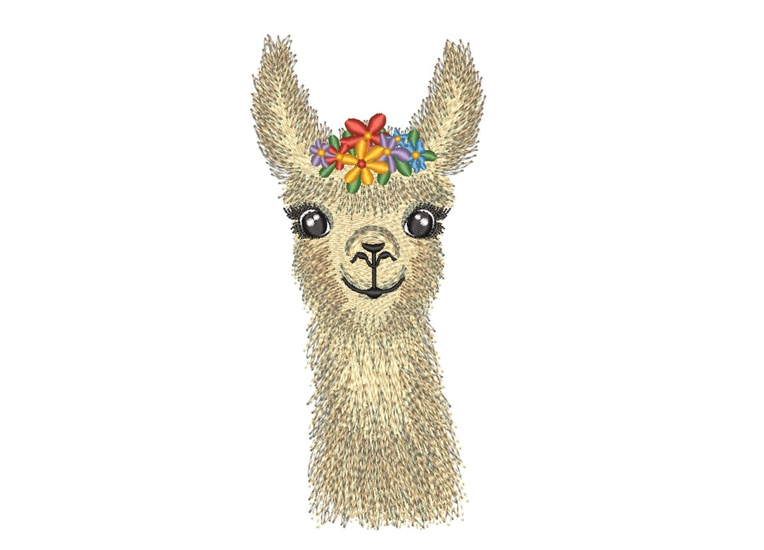Lama Embroidery Design, 3 Sizes, Instant Download - Etsy