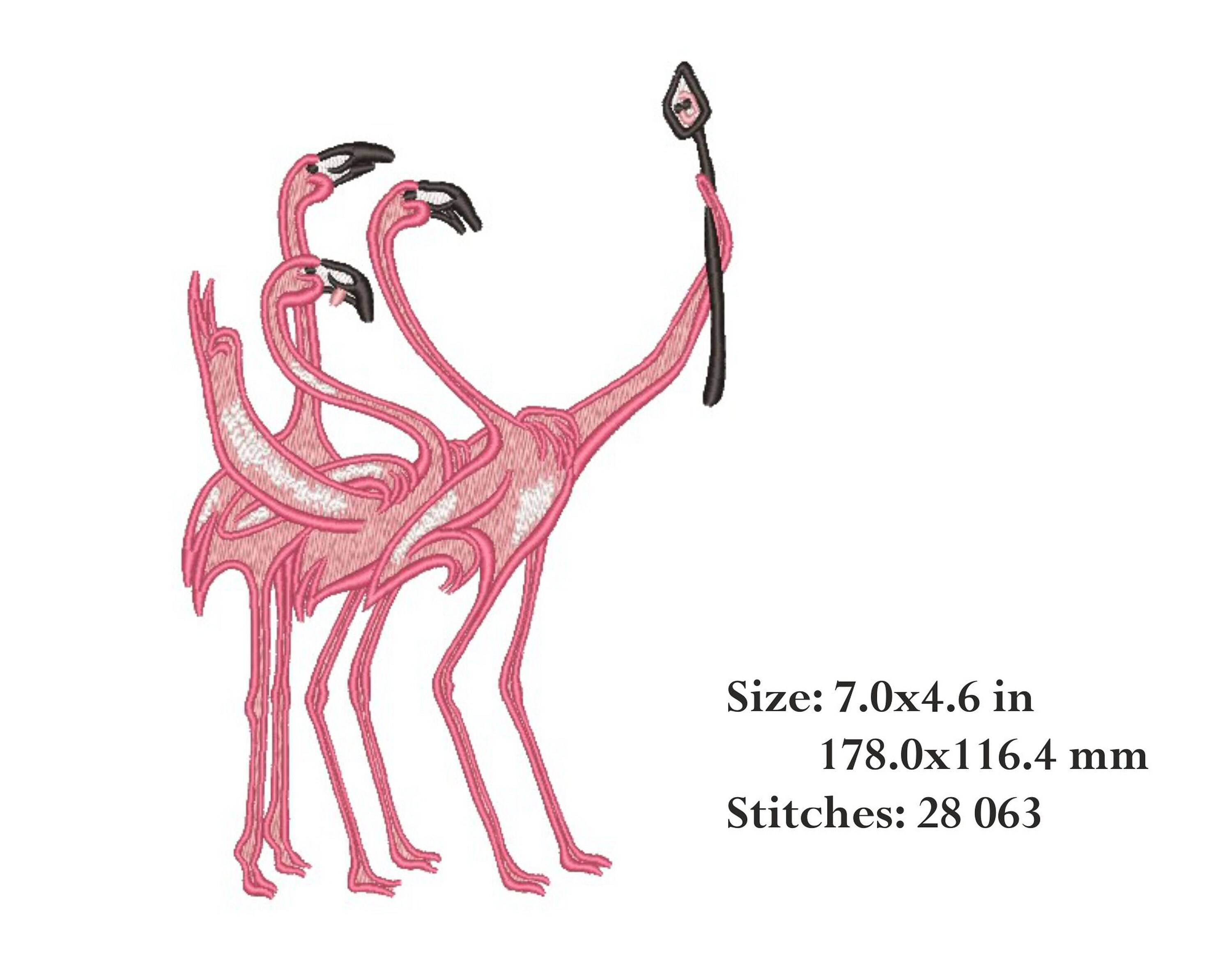 Flamingos Embroidery Design Flamingo Summer Embroidery Design - Etsy