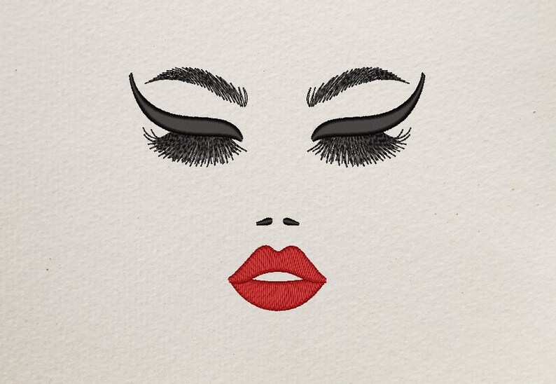 Beautiful Woman Face Embroidery Design Machine Embroidery - Etsy