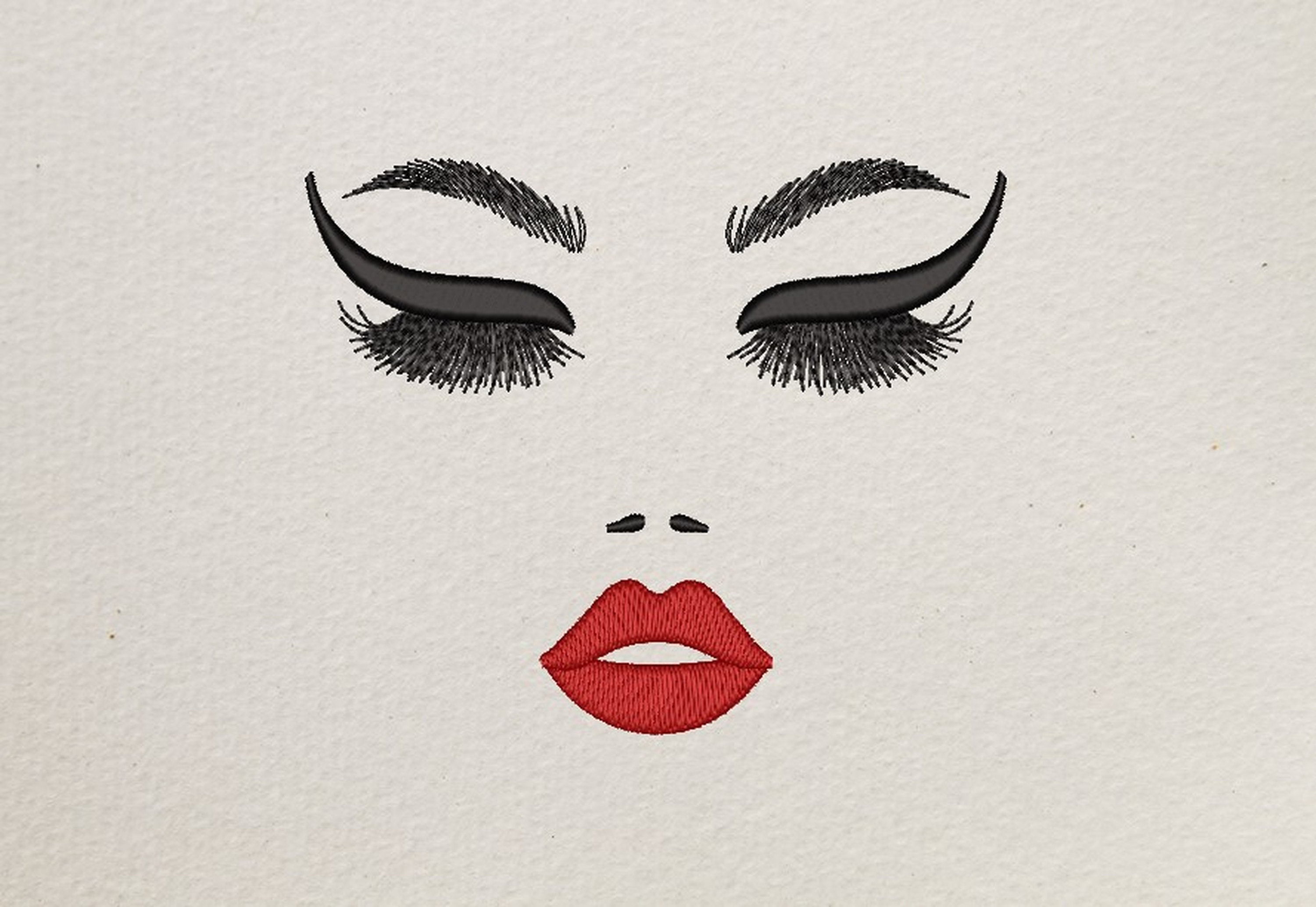 Beautiful Woman Face Embroidery Design Machine Embroidery - Etsy