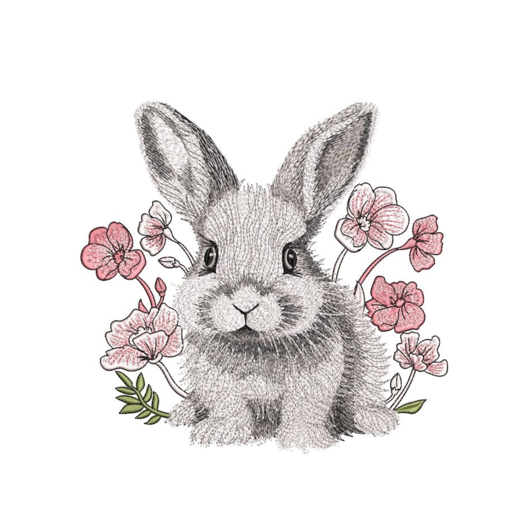 Easter Bunny Embroidery Design, 3 Sizes, Instant Download - Etsy