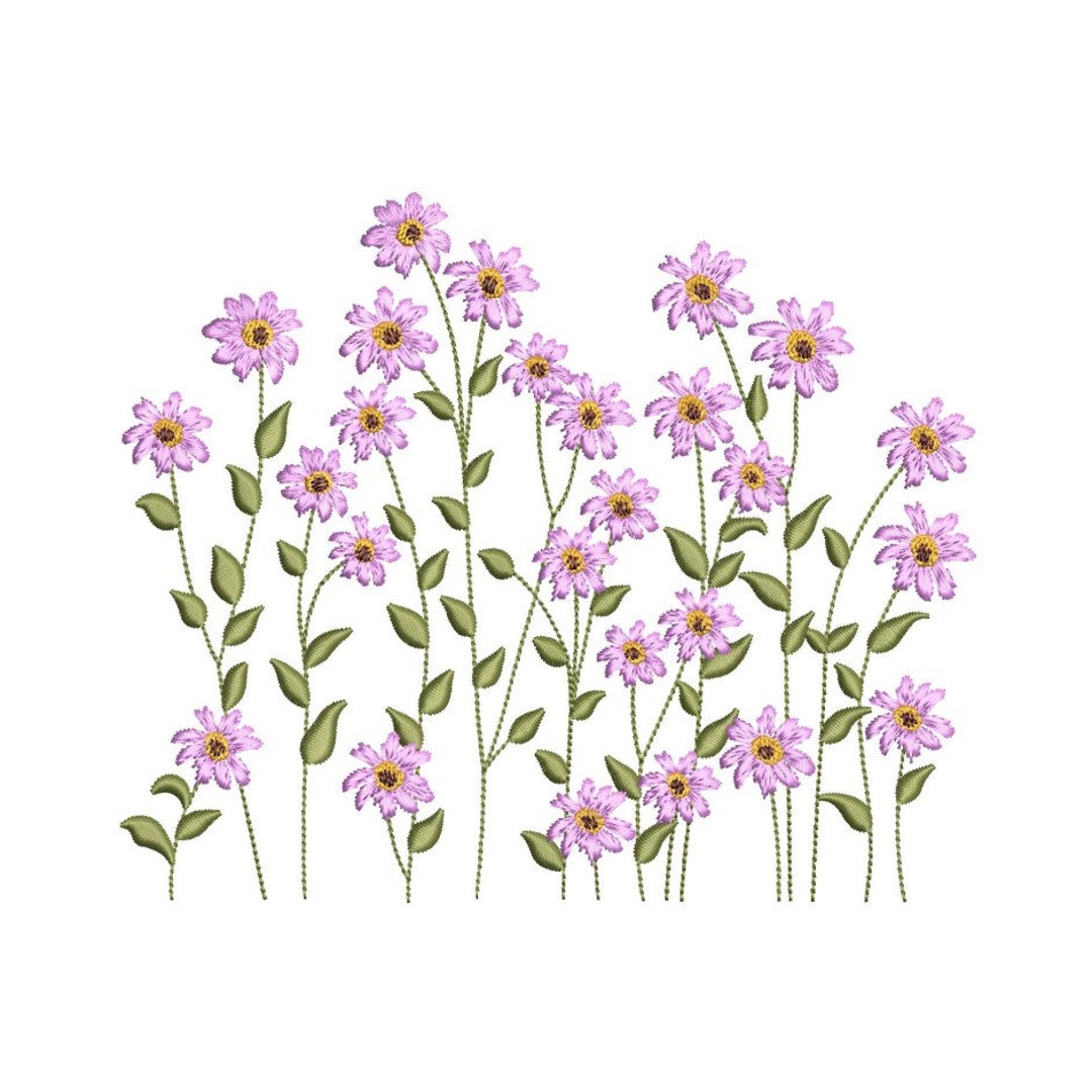 Flowers Embroidery Design, 3 Sizes, Instant Download - Etsy