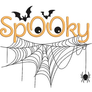 Spooky Embroidery Design, Halloween Embroidery File, 5 Sizes, Instant ...