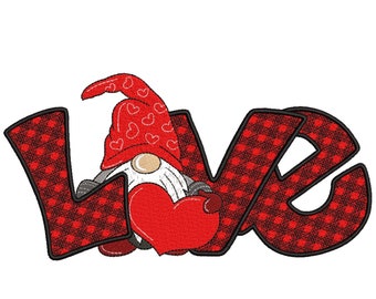 Love Embroidery Design 5 Sizes Instant Download - Etsy