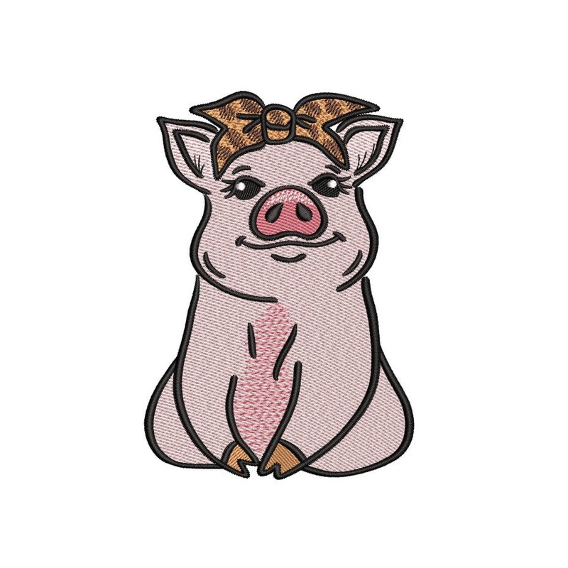 Pig Embroidery - Etsy