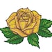 Yellow Rose Embroidery Design 3 Sizes Instant Download - Etsy