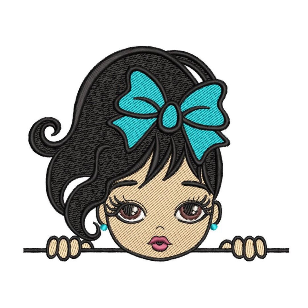 Girl Machine Embroidery Design, 4 Sizes, Instant Download - Etsy