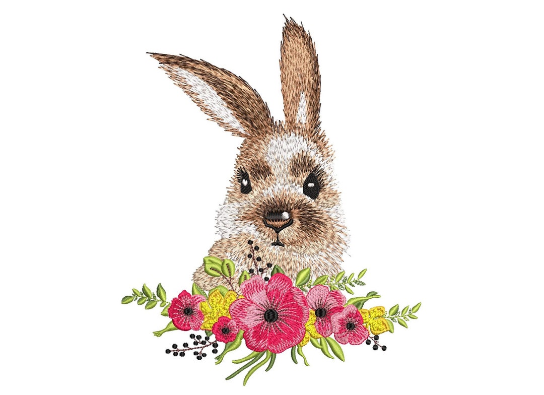 Bunny Embroidery Design, 3 Sizes, Instant Download - Etsy