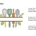 Kitchen Utensils Split Monogram Embroidery Design, Kitchen Split Frame ...